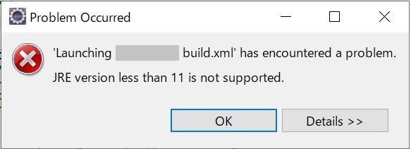 Eclipseのant buildでJavaのバージョンを指定する - JRE version less than 11 is not supported: CI/CD Learning ...